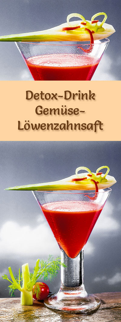 Detox-Drink mit Gemüse- und Löwenzahnsaft - Detox-Säfte - Rezepte