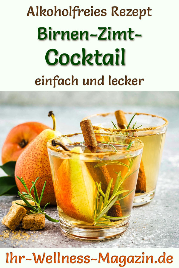 Birnen-Zimt-Cocktail - alkoholfreies Rezept