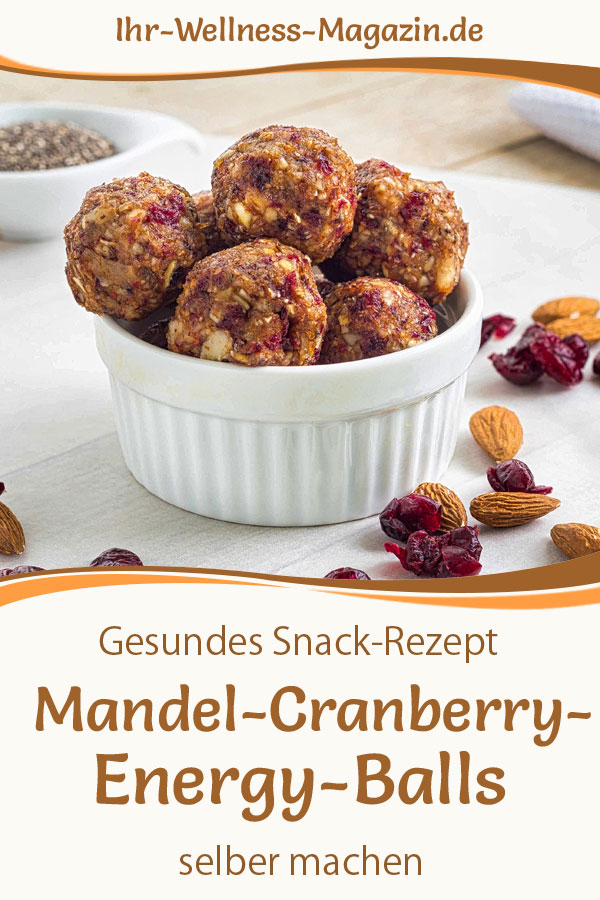 Mandel-Cranberry-Energy-Balls - gesundes Snack-Rezept