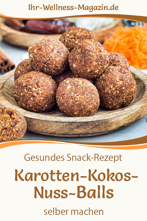 Karotten-Kokos-Nuss-Energy-Balls - gesundes Snack-Rezept
