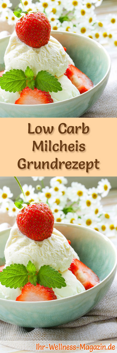 Einfaches Low Carb Milcheis selber machen - gesundes Eis-Rezept