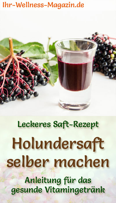 Holundersaft selber machen - einfaches Rezept mit Anleitung